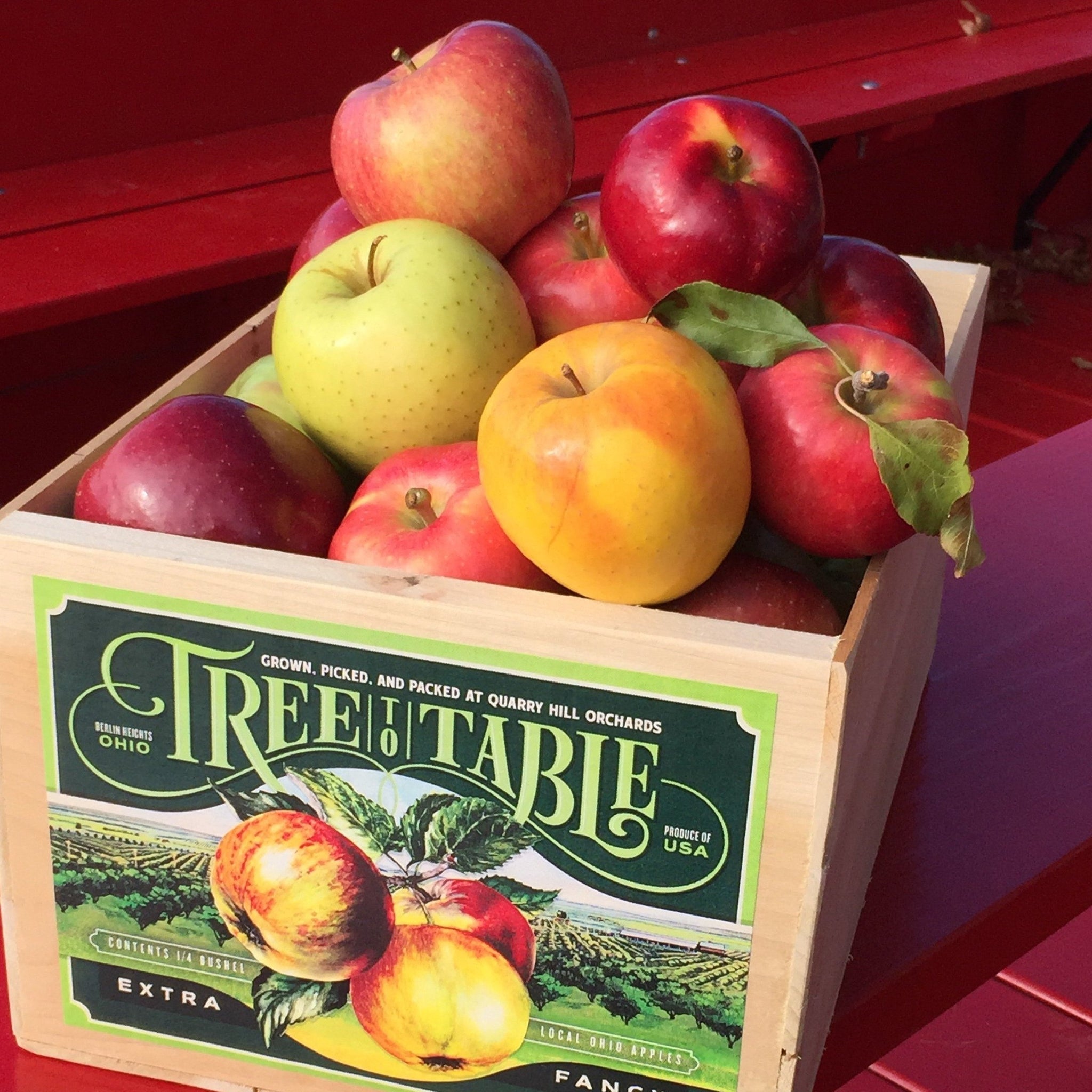 Crate of the finest fresh apple varieties from our farm – Quarry Hill ...